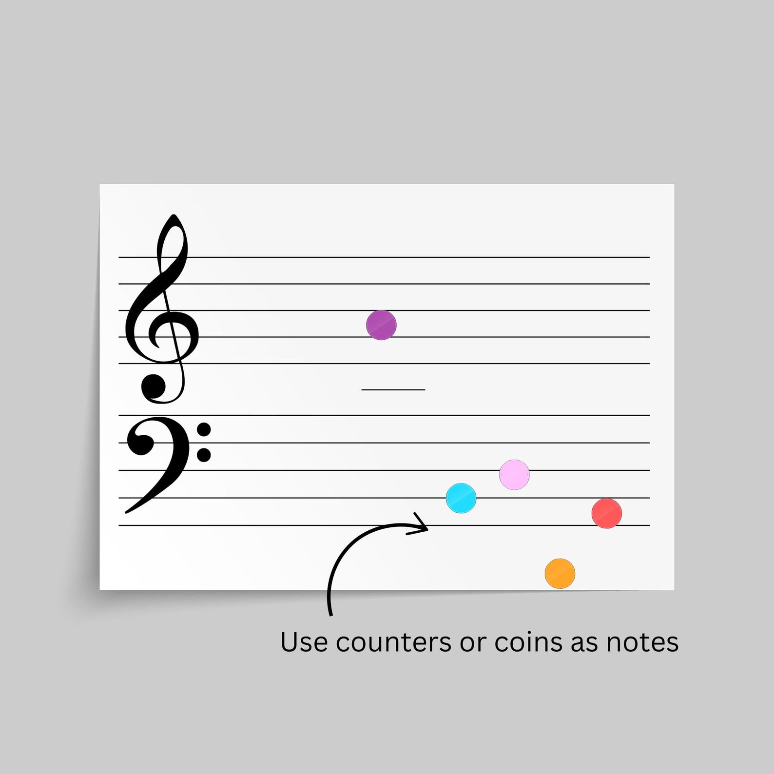 GIANT PIANO STAFF, Piano Notes, Printable Music Staff, Piano Teacher ...