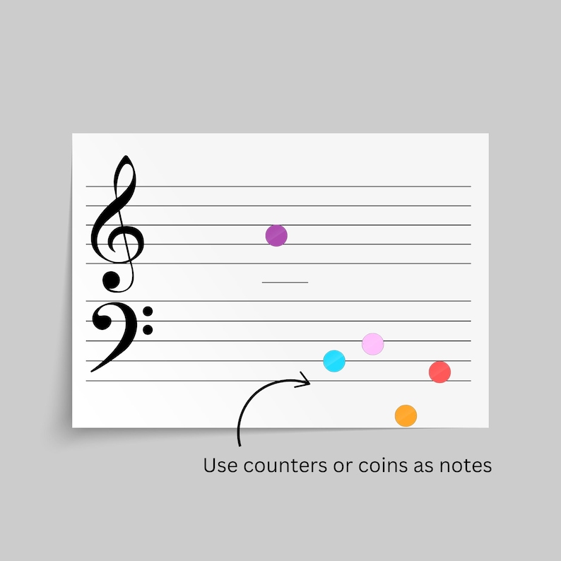 GIANT PIANO STAFF, Piano Notes, Printable Music Staff, Piano Teacher ...
