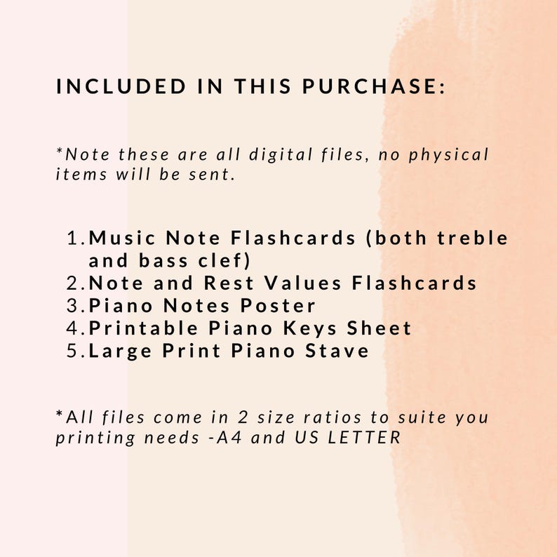 PIANO BUNDLE for Beginners, Learn Piano Notes, Music Note Flashcards ...
