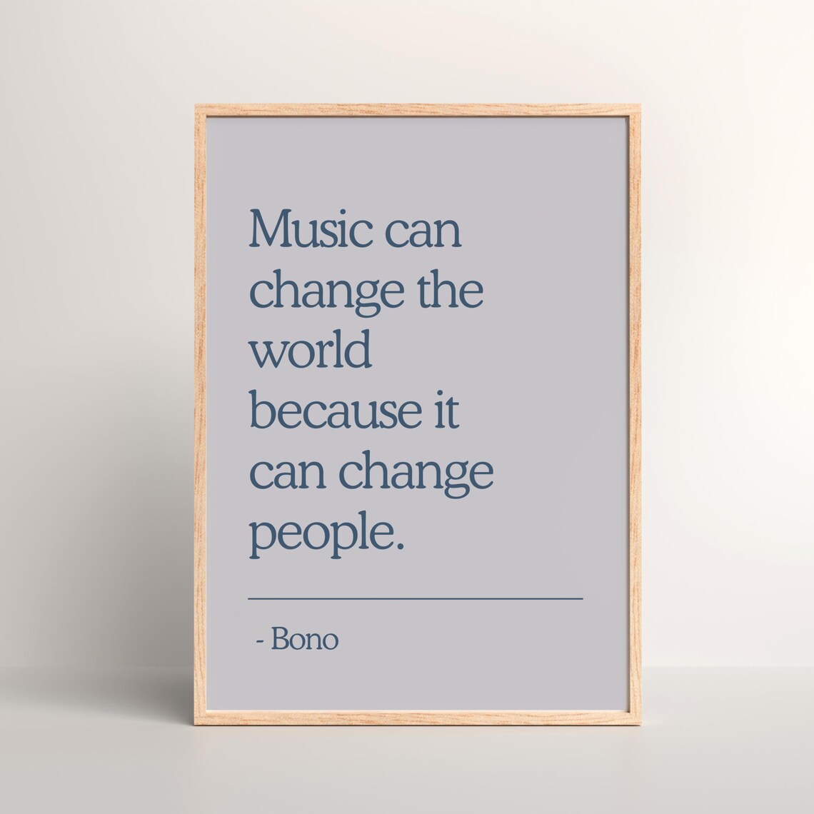 Inspirational Music Quote Wall Art Bundle, Blue Music Studio Gallery ...