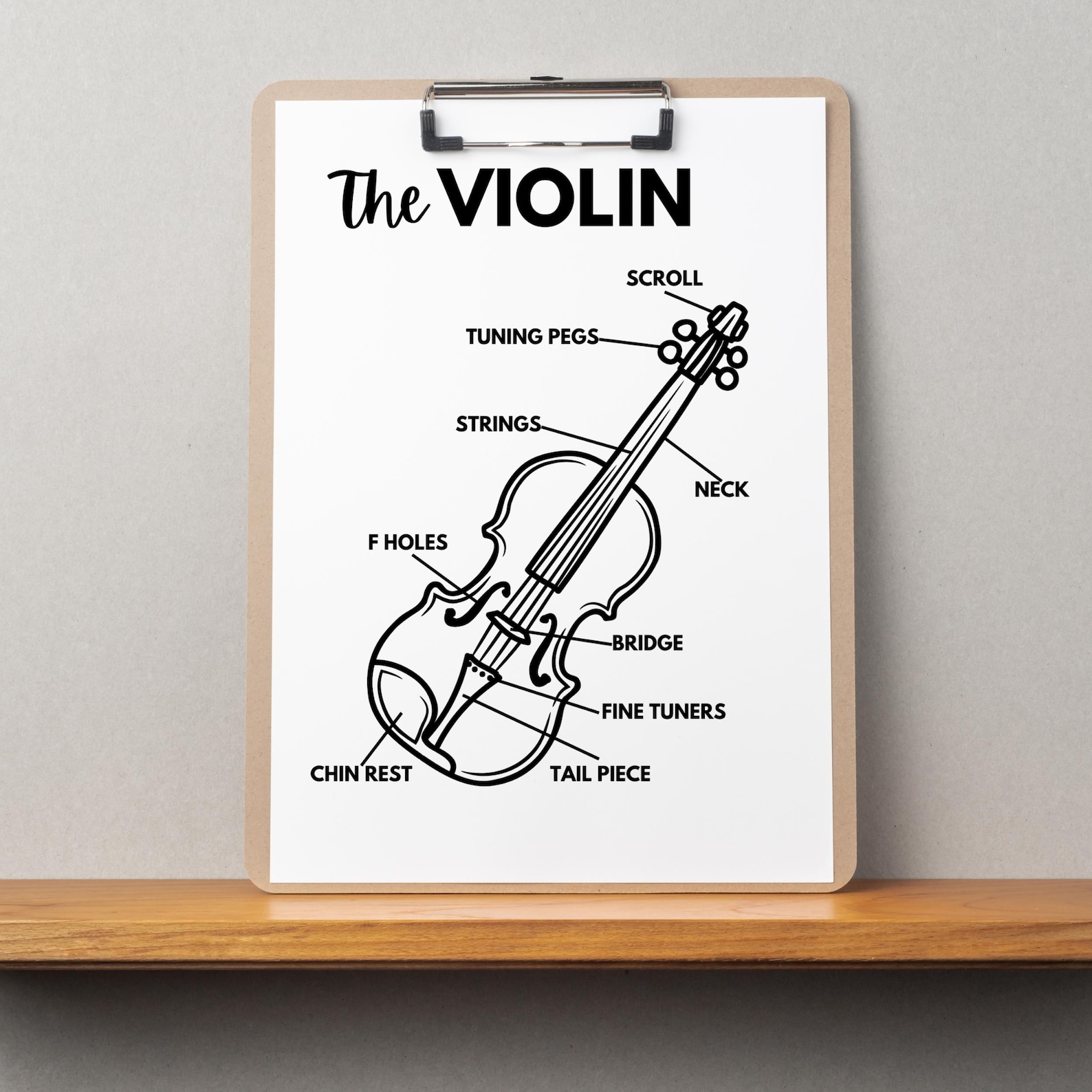 BEGINNER VIOLINIST BUNDLE, Violin Printable, Violin Notes, Violin ...