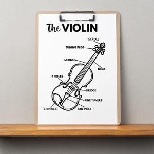 BEGINNER VIOLINIST BUNDLE, Violin Printable, Violin Notes, Violin ...