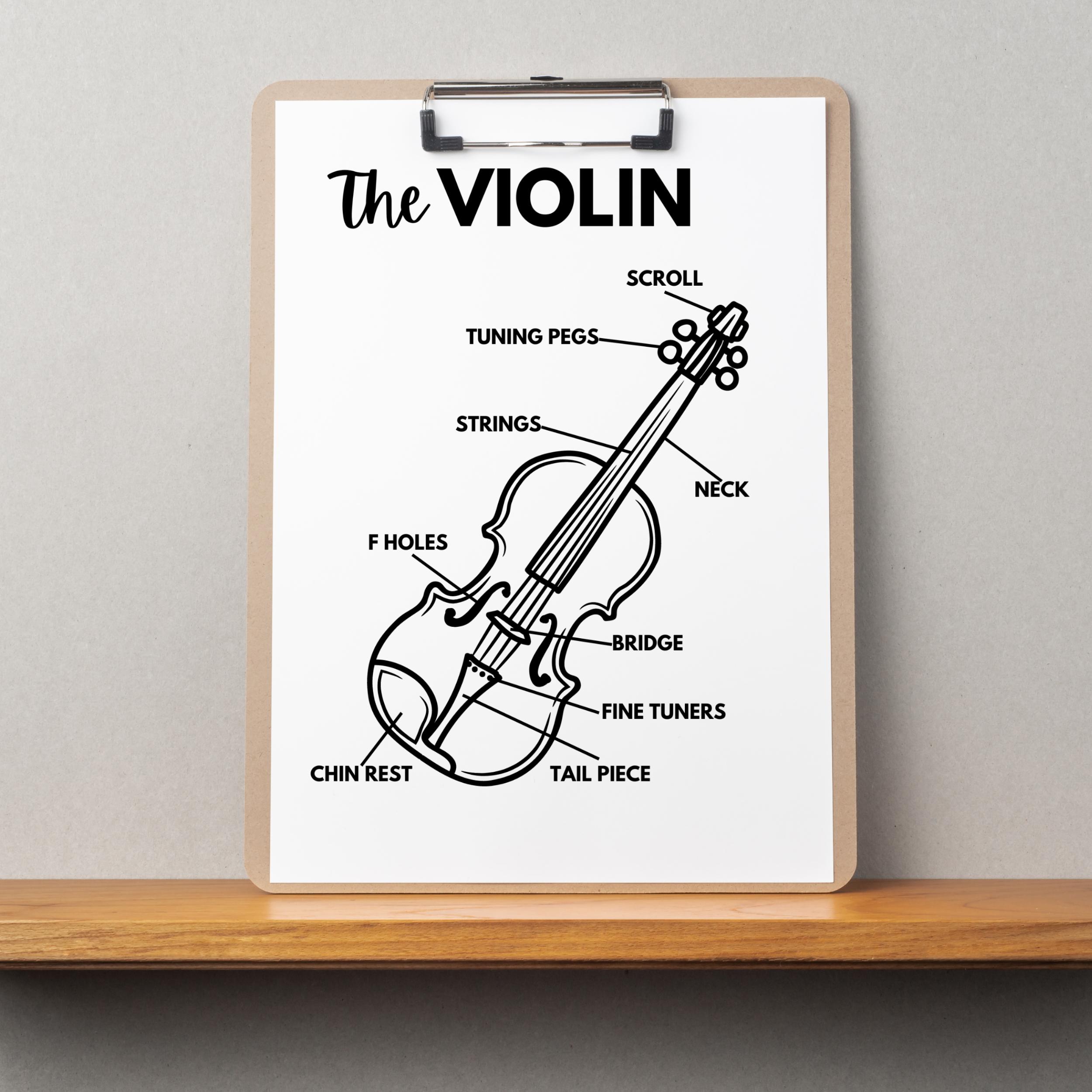 BEGINNER VIOLINIST BUNDLE, Violin Printable, Violin Notes, Violin ...