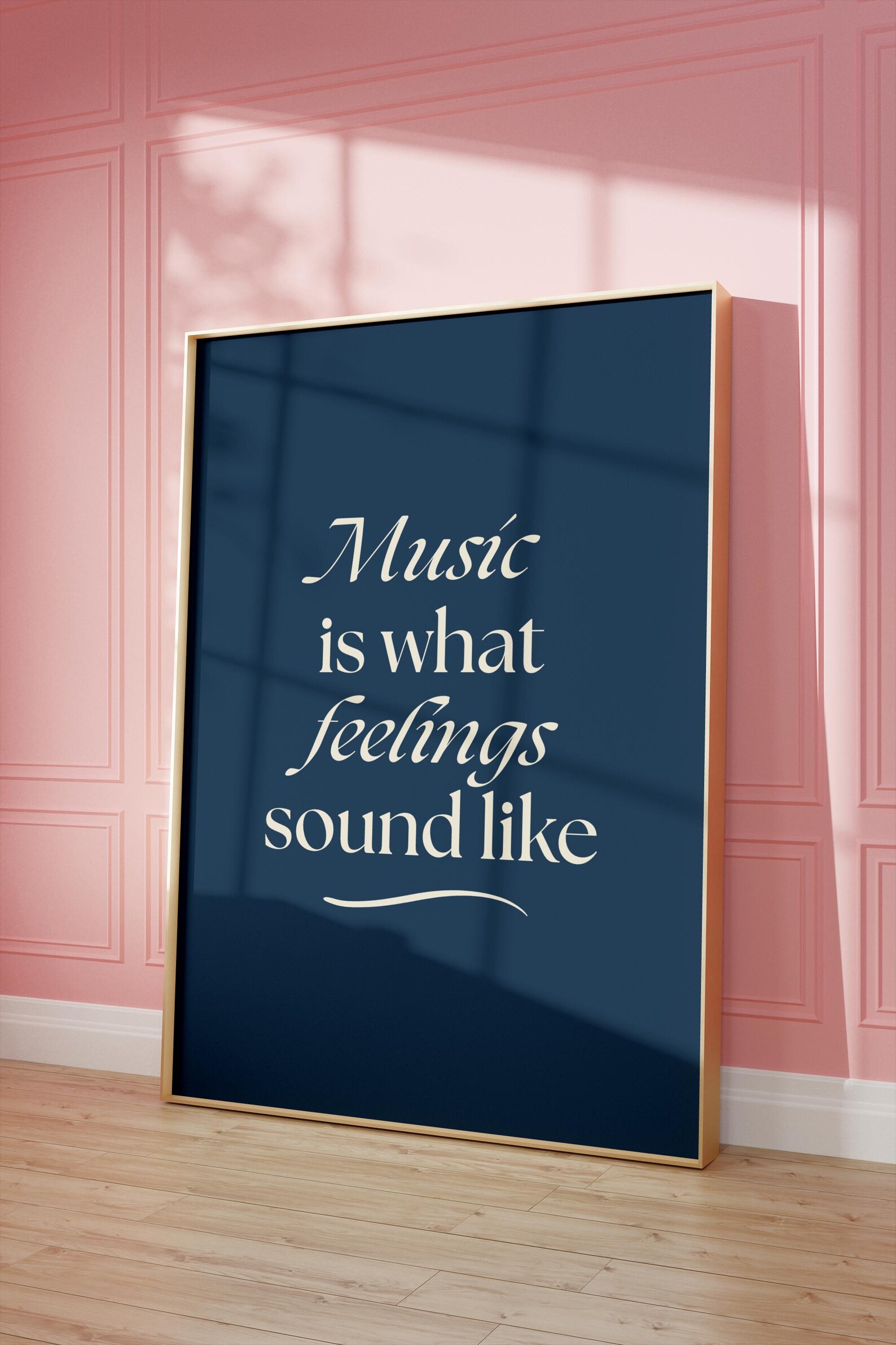 Inspirational Music Quote Wall Art Bundle, Blue Music Studio Gallery ...