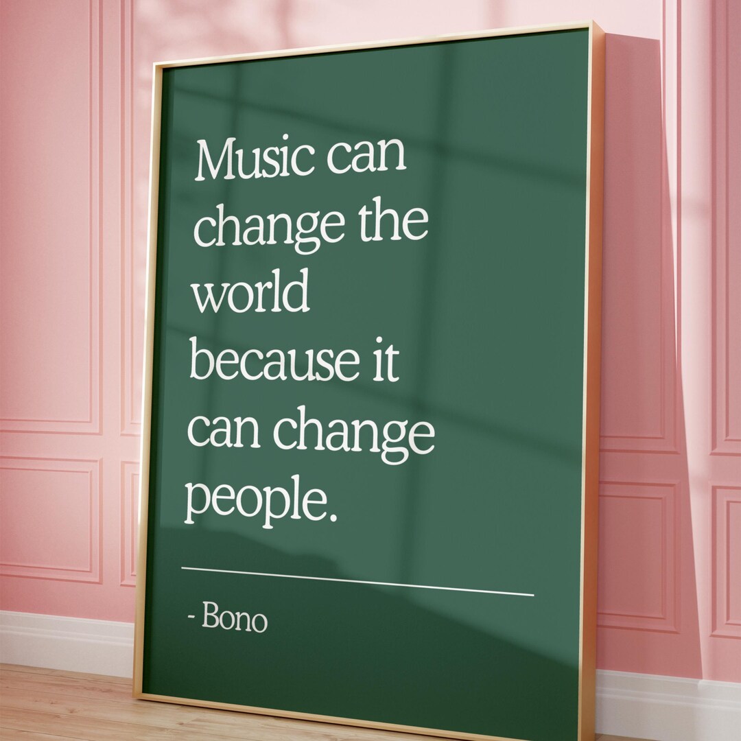 Inspirational Music Quote Poster, Music Wall Art, Music Classroom ...