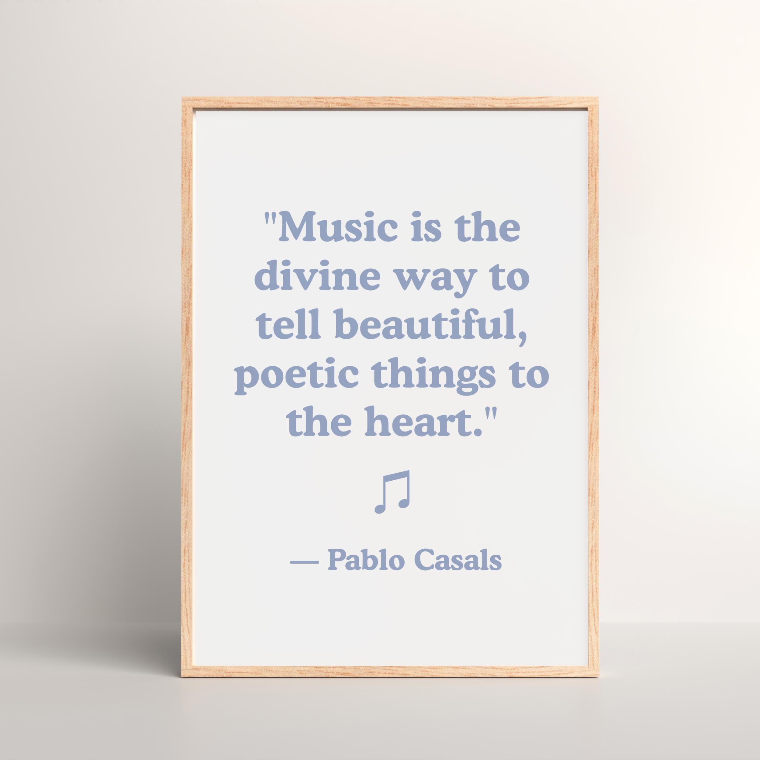 Inspirational Music Quote Wall Art Bundle, Blue Music Studio Gallery ...