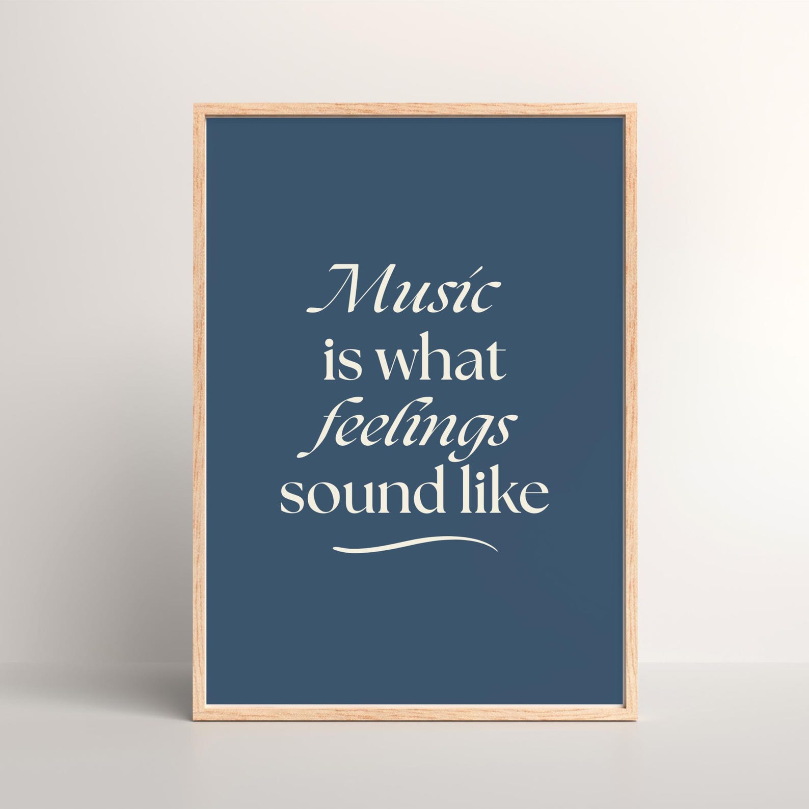 Inspirational Music Quote Wall Art Bundle, Blue Music Studio Gallery ...