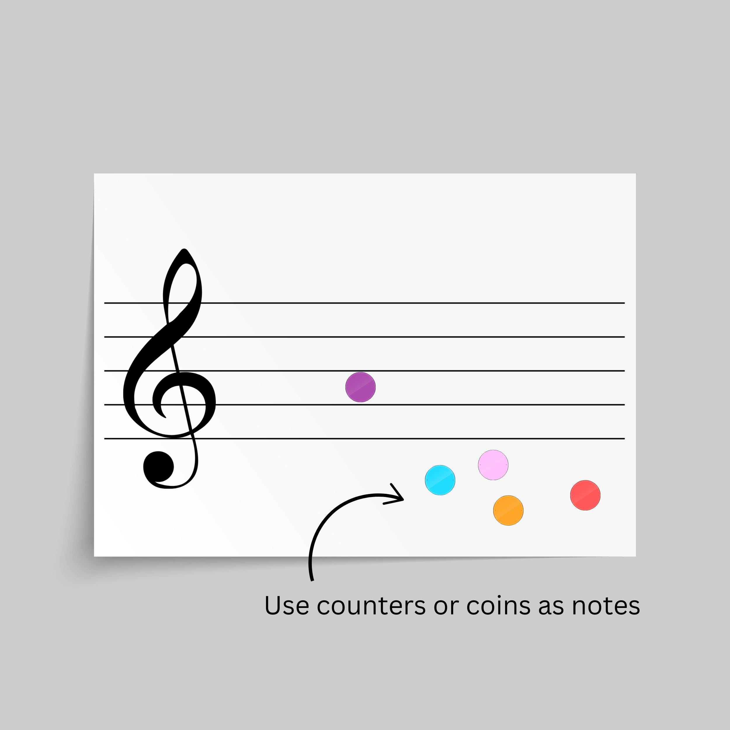 GIANT TREBLE CLEF, Printable Music Staff, G Clef Staff, Teach Music ...