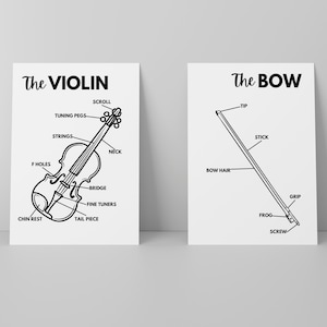 BEGINNER VIOLINIST BUNDLE, Violin Printable, Violin Notes, Violin ...