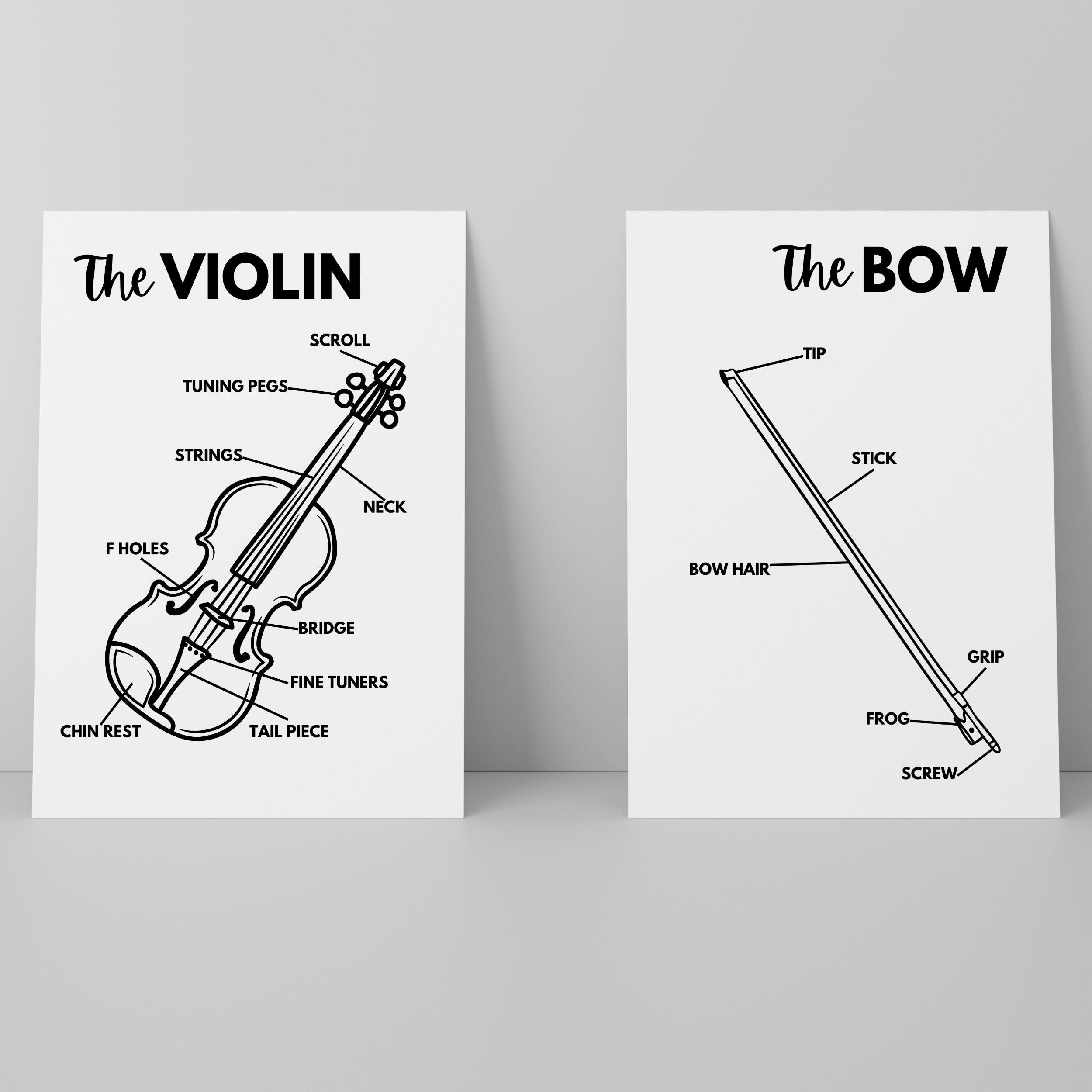 BEGINNER VIOLINIST BUNDLE, Violin Printable, Violin Notes, Violin ...