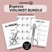 BEGINNER VIOLINIST BUNDLE, Violin Printable, Violin Notes, Violin ...