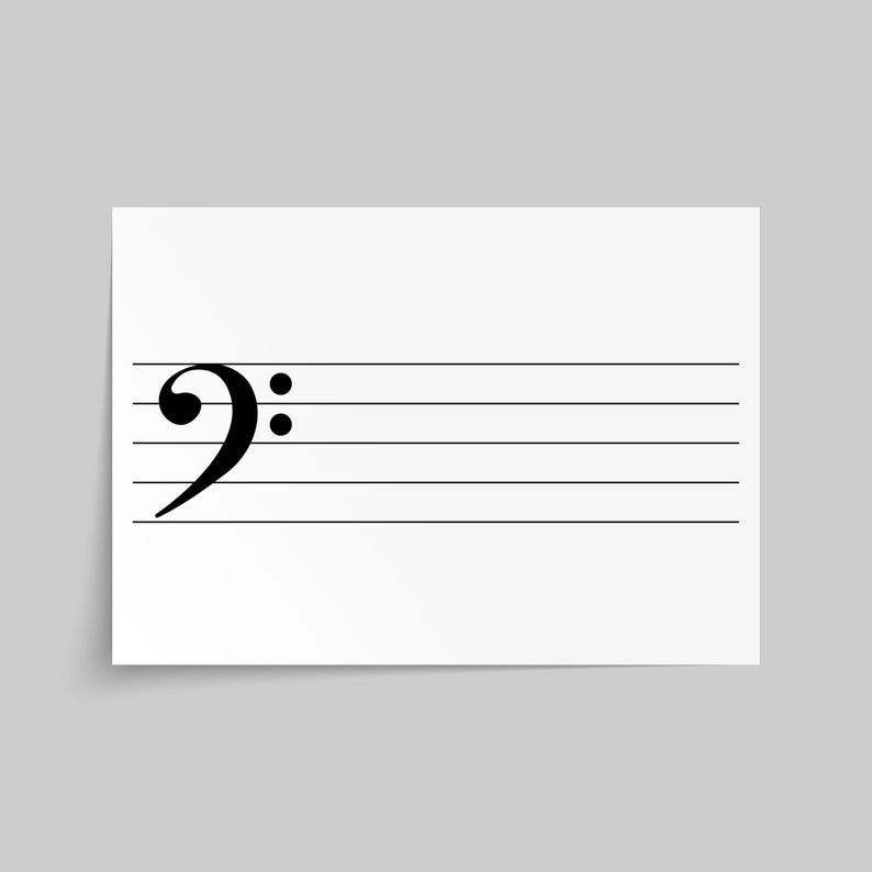 GIANT MUSIC STAFF Printable, Giant Treble Clef, Music Teaching Resource ...