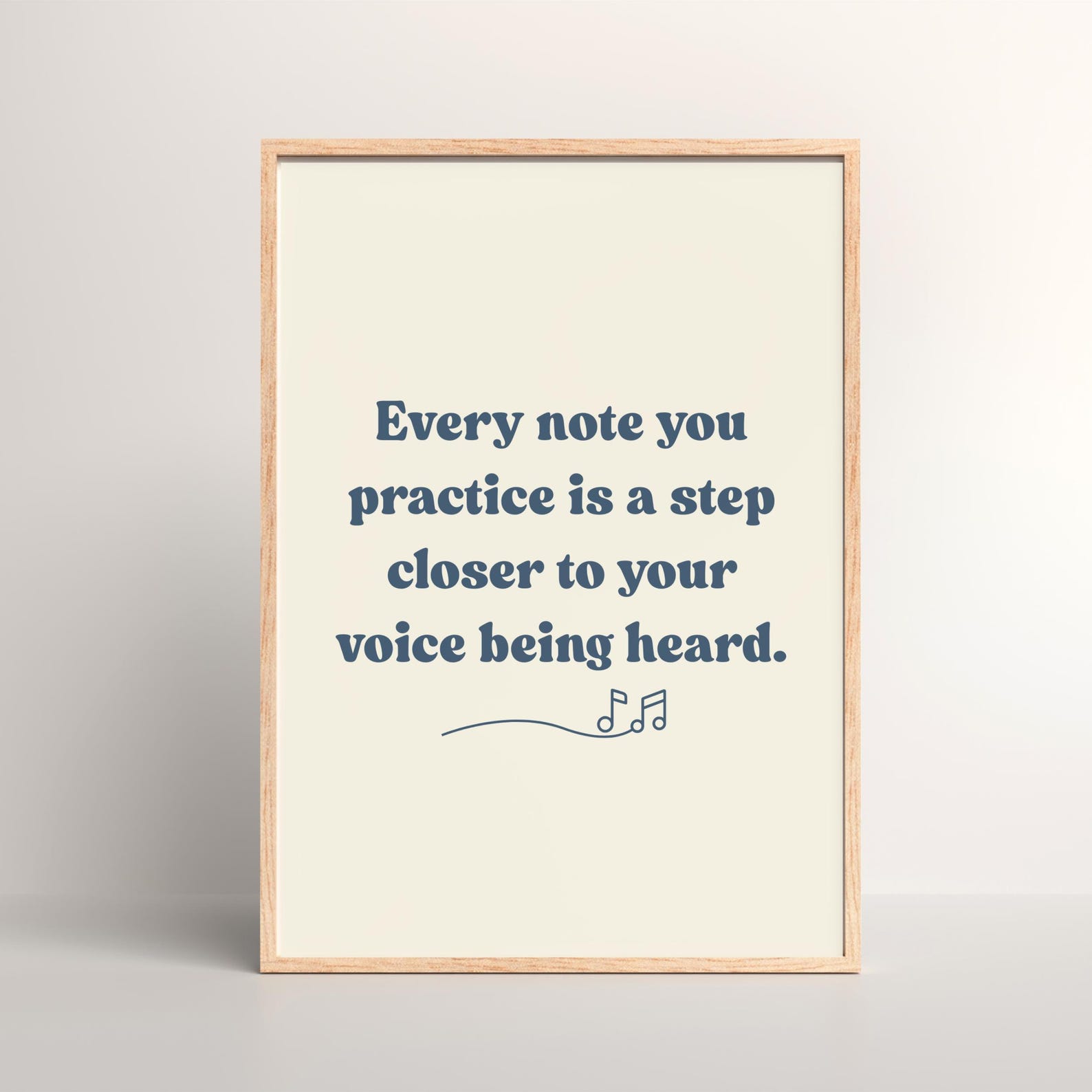 Inspirational Music Quote Wall Art Bundle, Blue Music Studio Gallery ...