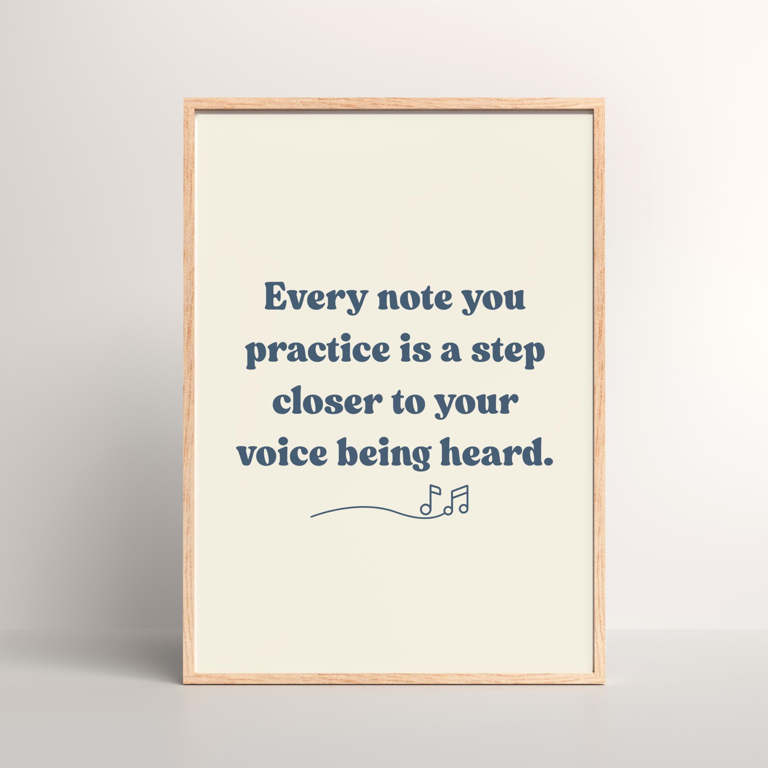 Inspirational Music Quote Wall Art Bundle, Blue Music Studio Gallery ...