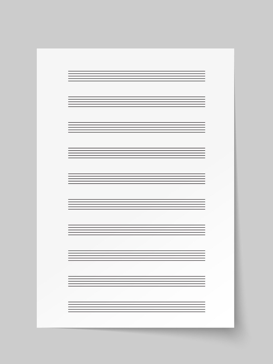 BLANK SHEET MUSIC A4, Unlimited Print at Home Staff Paper, Ledger Paper ...
