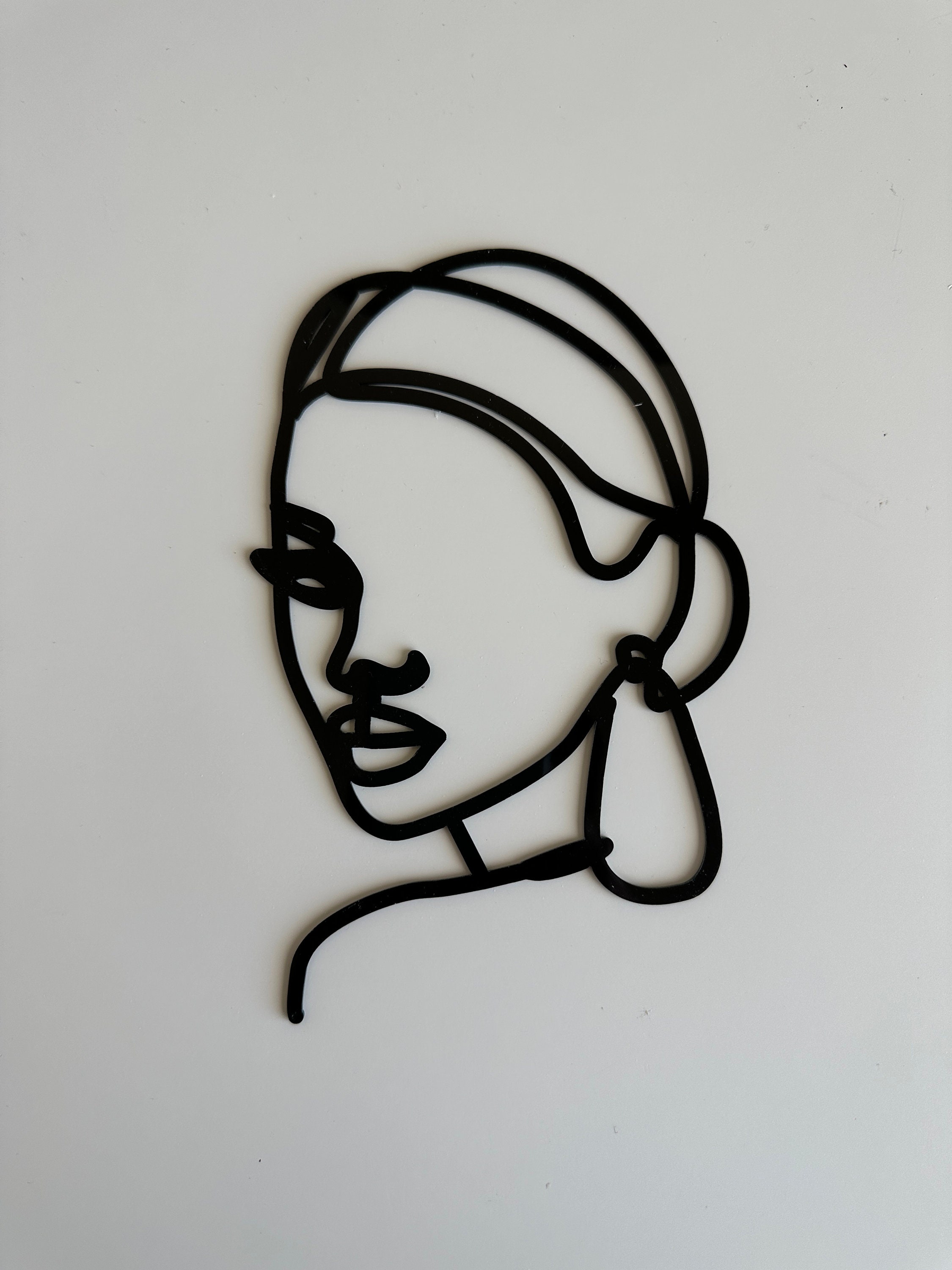 Abstract Woman Line Face Cake Topper Woman Face Cake Decor One - Etsy