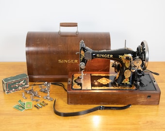 1950's Singer 99K Portable Sewing Machine With Foot Pedal, Light, and ...