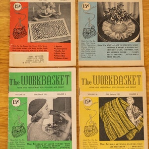 Set of 7 Vintage "the Workbasket" Ladies Magazine - Crochet, Knitting ...