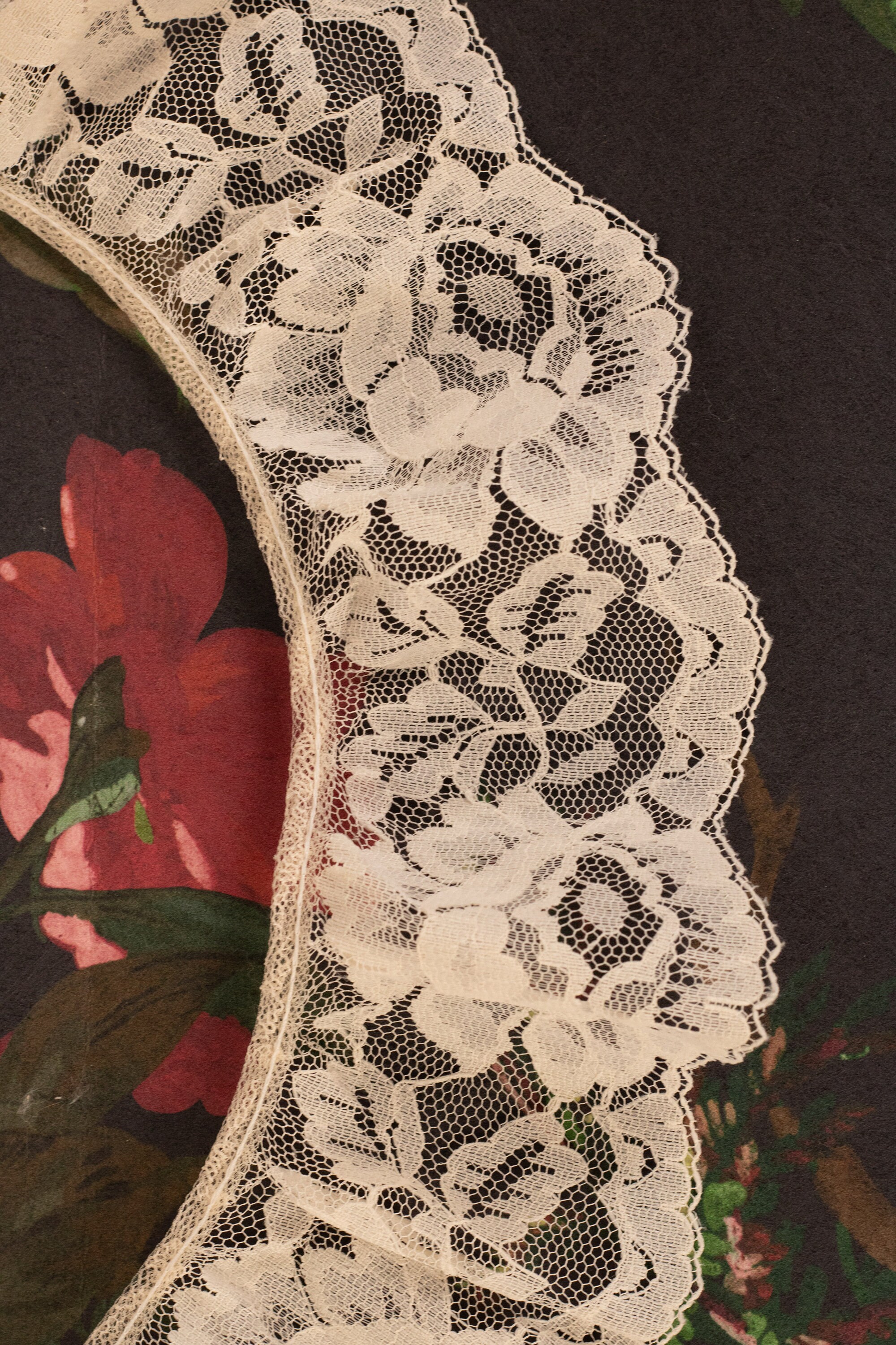 Pale Pink Lace Ruffle Sold by the Half Yard 3in Wide Floral Roses Lace ...