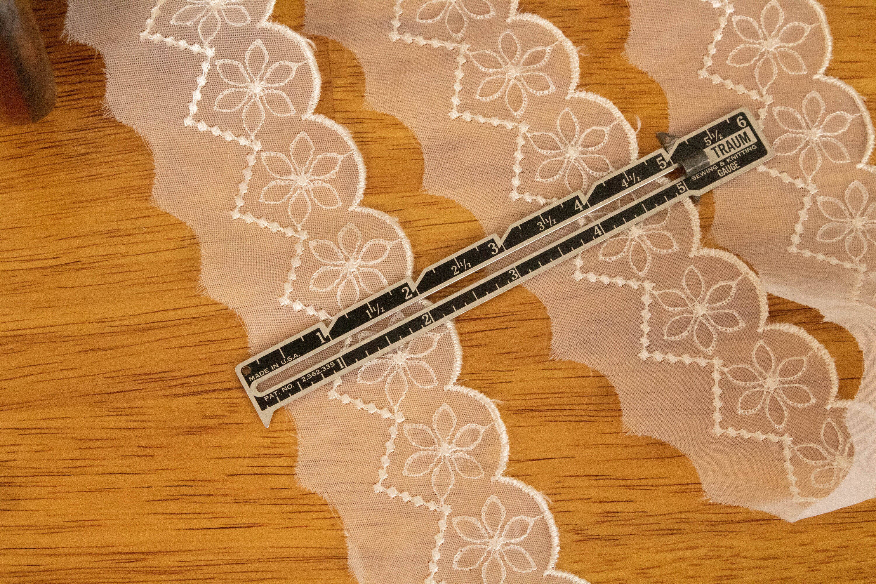 Vintage Embroidered Organza Lace Trim - 2in Wide - Sold by the Half ...