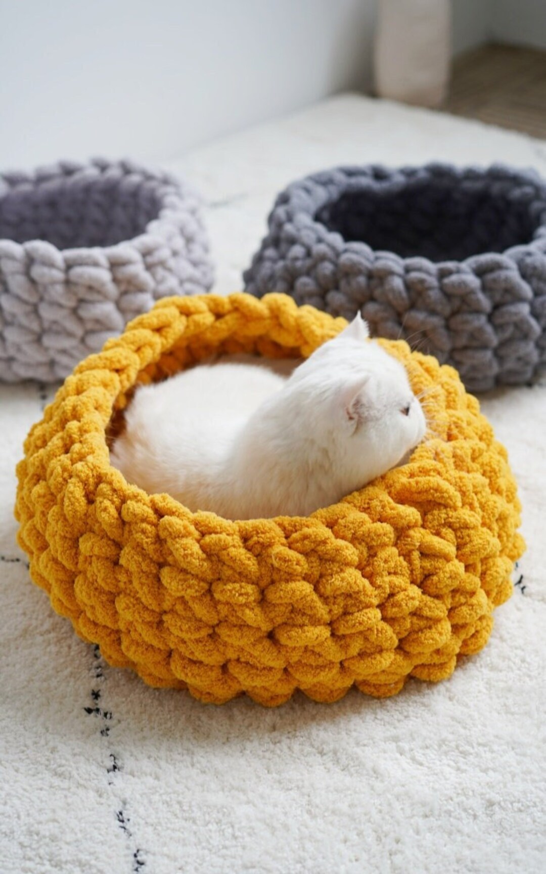 3 Colors Handwoven Soft & Cozy Cat Nest - Etsy