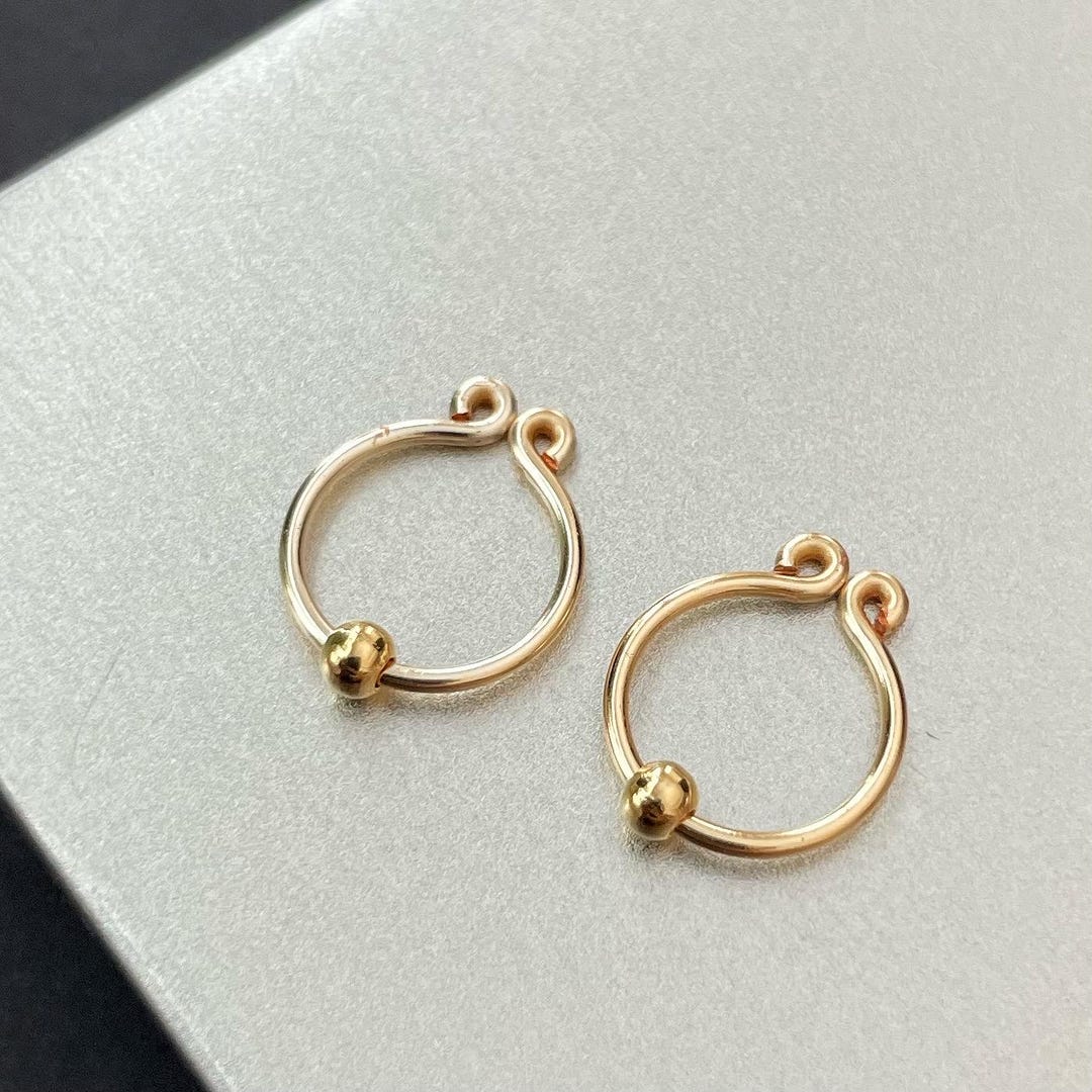 14k Filled Non Piercing Nipple Jewelry Handmade Nipple Rings Etsy