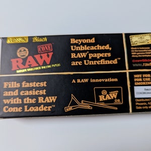 RAW Black Cone King Size - 20 Cones/pack - Etsy