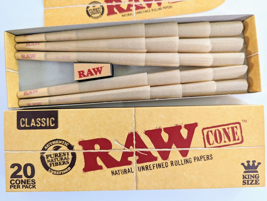 Raw Classic Cones 20 Pack King Size - Etsy