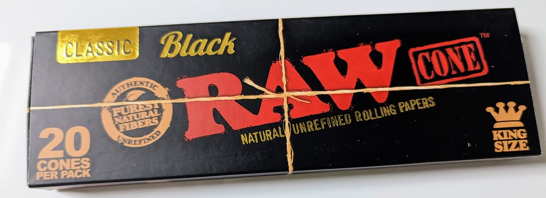 RAW Black Cone King Size - 20 Cones/pack - Etsy