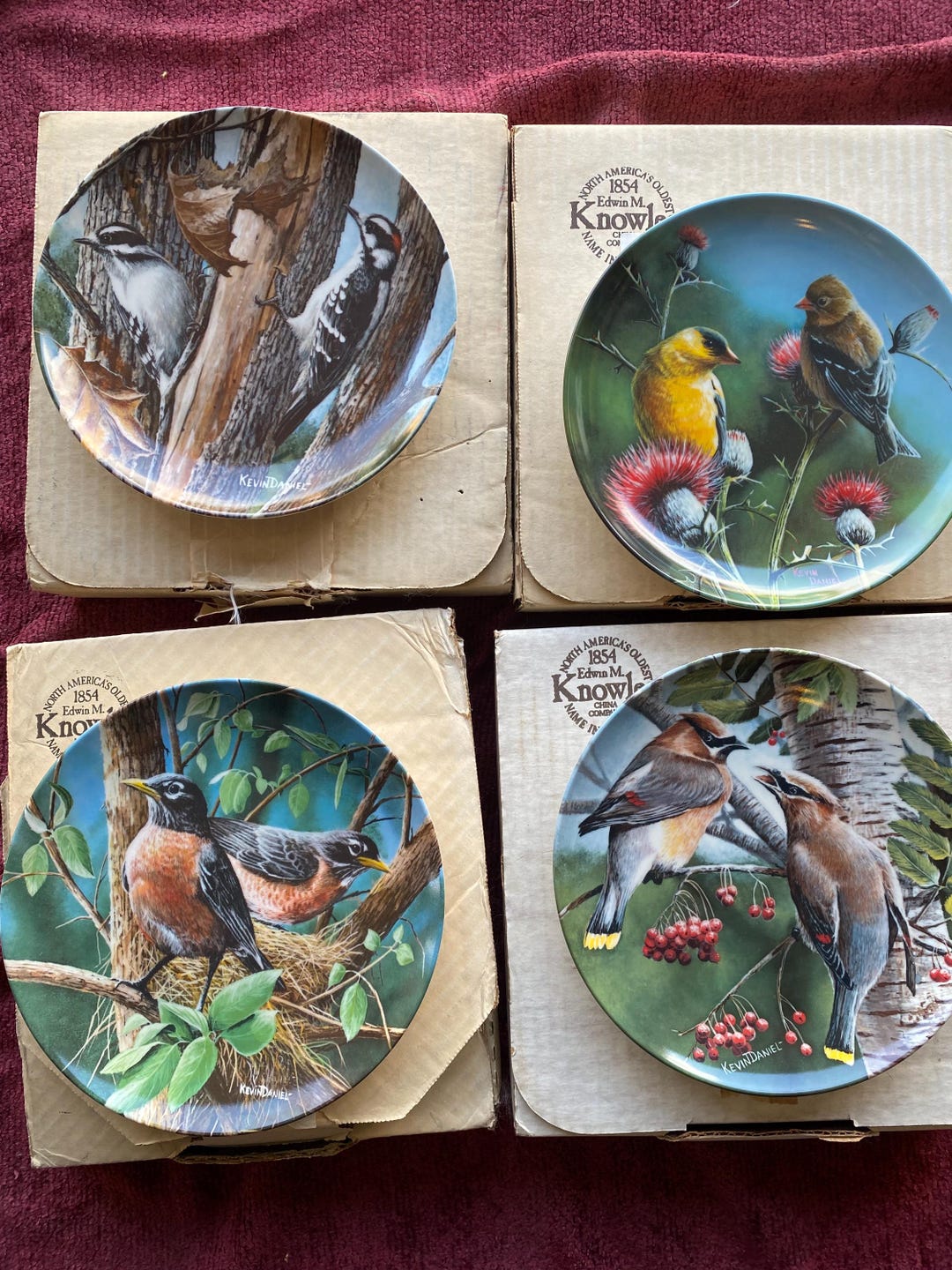Edwin M. Knowles Kevin Daniels Birds of Your Garden Decorative Plates ...