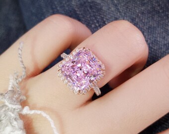 Pink Princess Cut Ring - Etsy