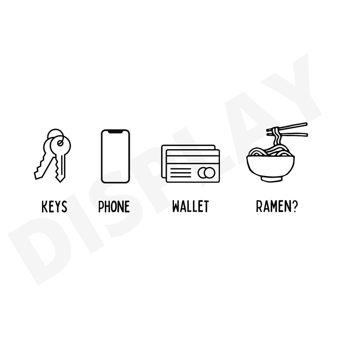 Ramen | Wall Decor | Keys Phone Wallet List | Home Decor | Housewarming ...