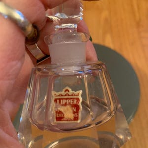 Elegant, Hand Blown, Polish Crystal, Clear Glass Perfume Bottle, With ...