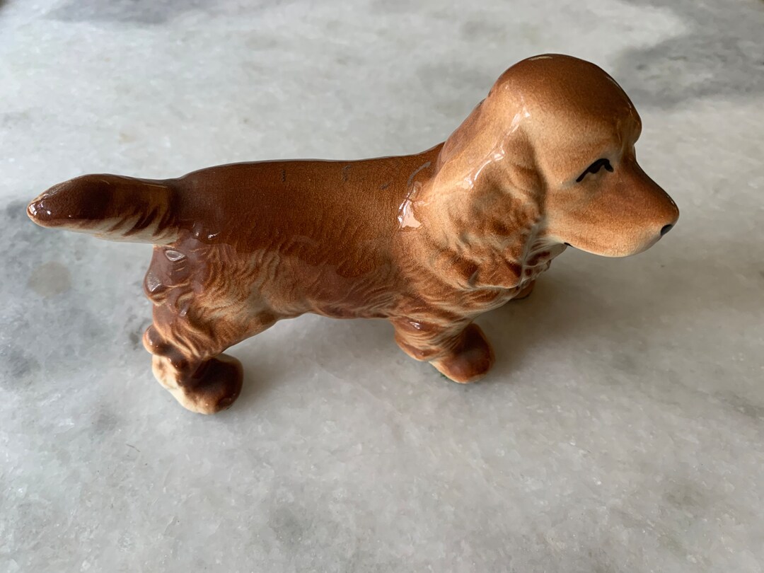 Vintage Blonde/tan Cocker Spaniel Ceramic Figurine - Etsy