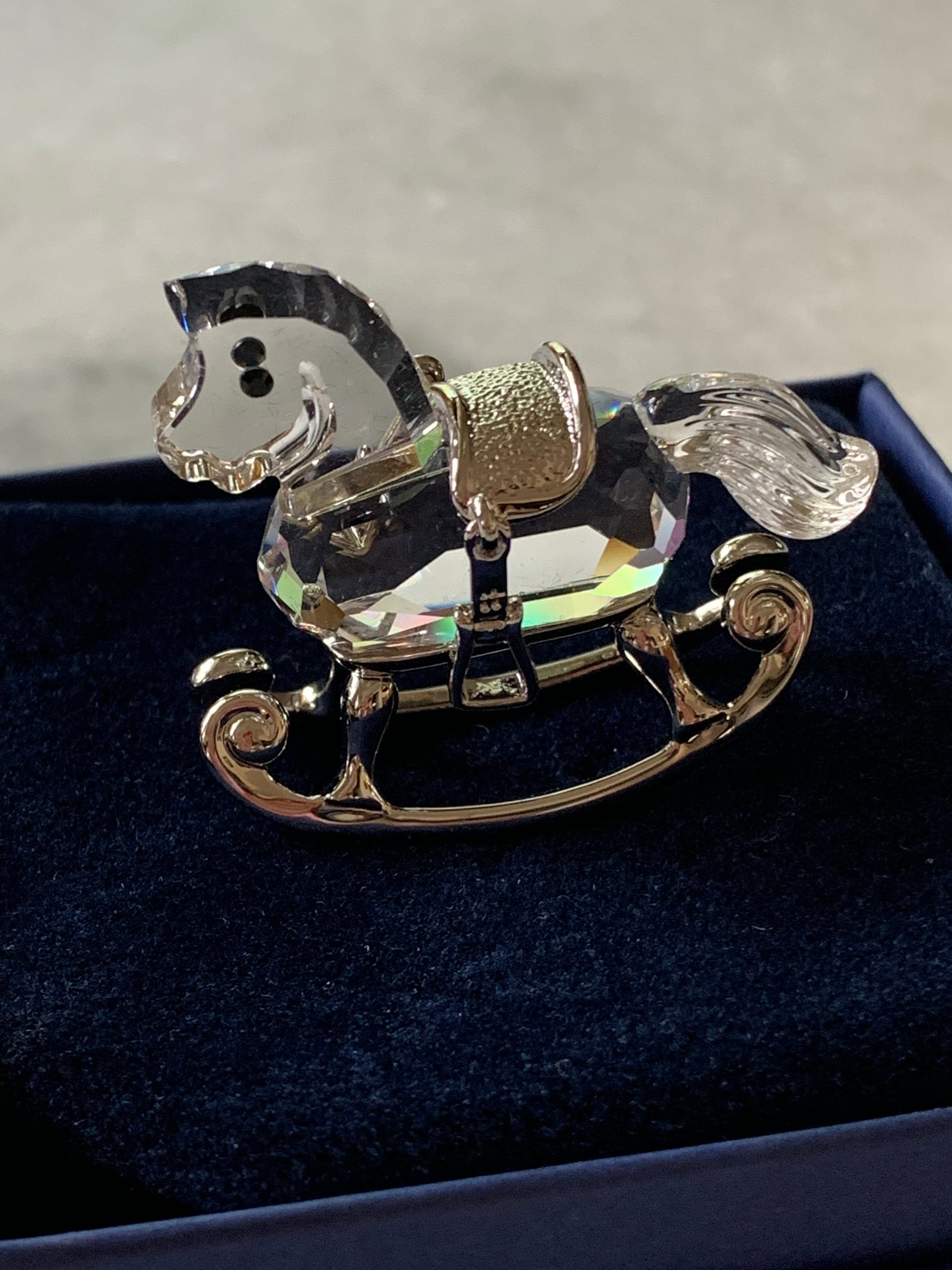 Swarovski Crystal Rocking Horse Figurine Made in Austria - Etsy