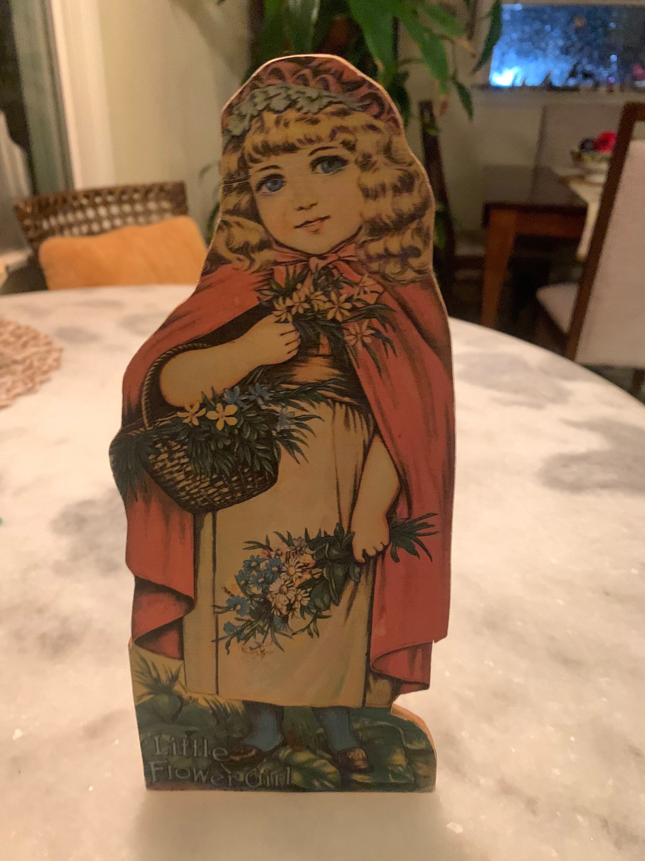 Little Flower Girl, Stand-up Wooden, Figure - Etsy