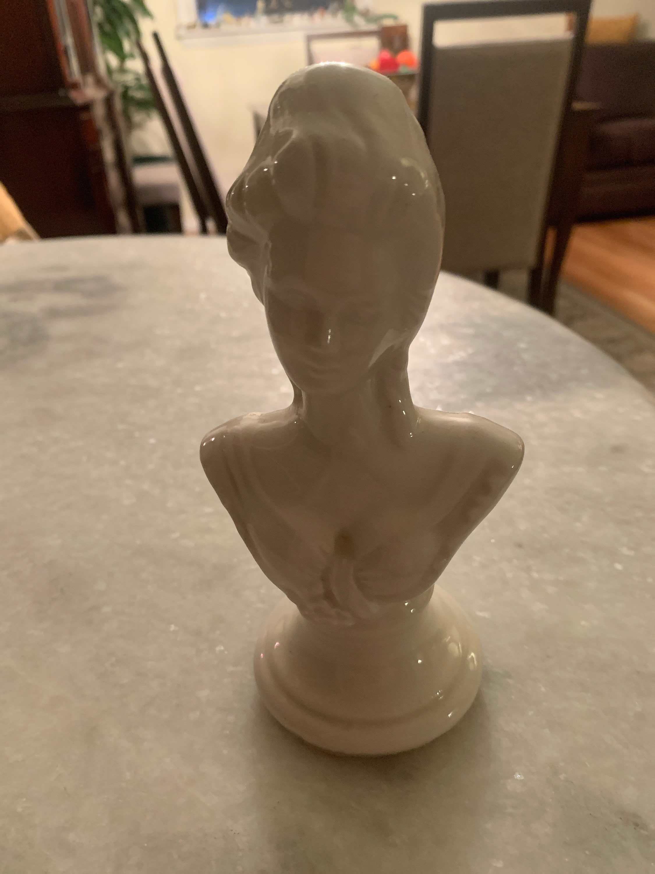 Vintage, White Ceramic Bust of French Noblewoman josephine, Per-owned ...