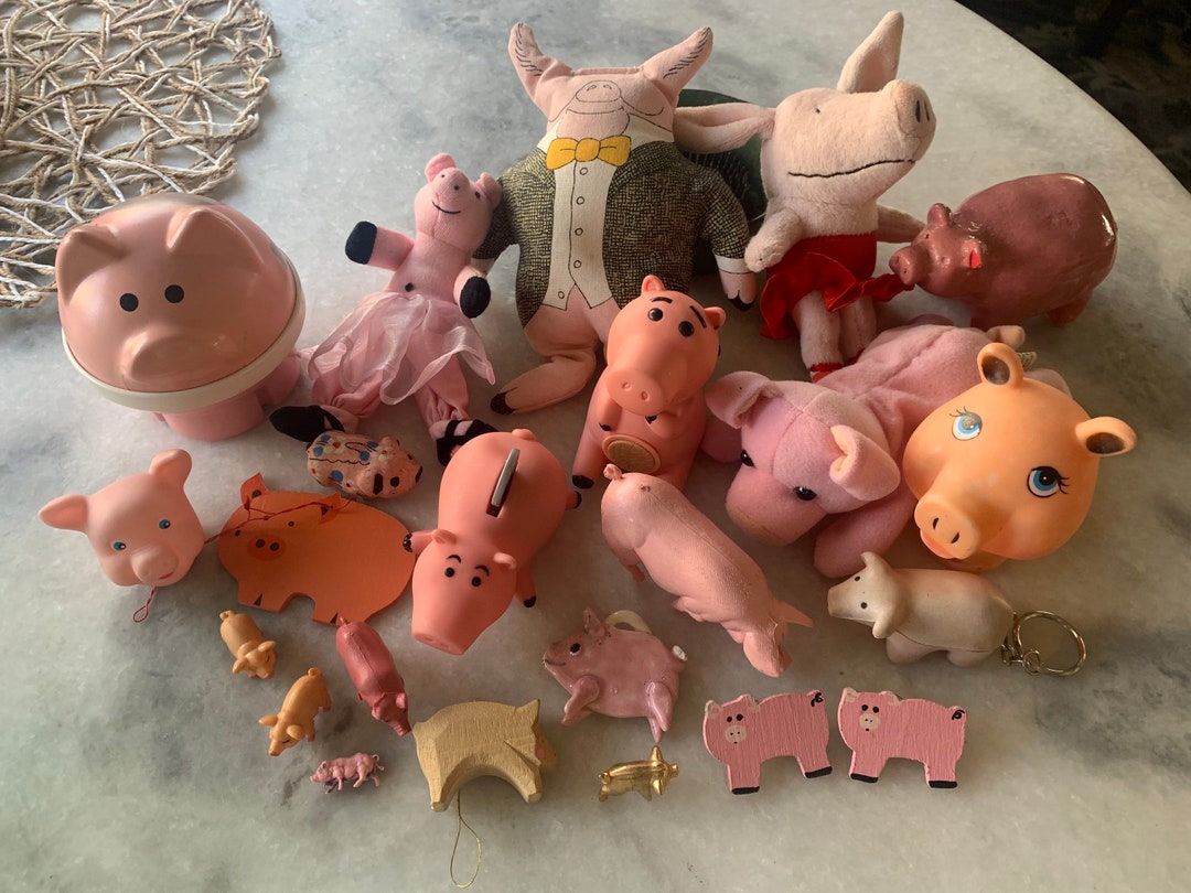 Pigs in a Bag, 24 Barnyard, Cartoon & Book Character Pigs, Pre-owned - Etsy