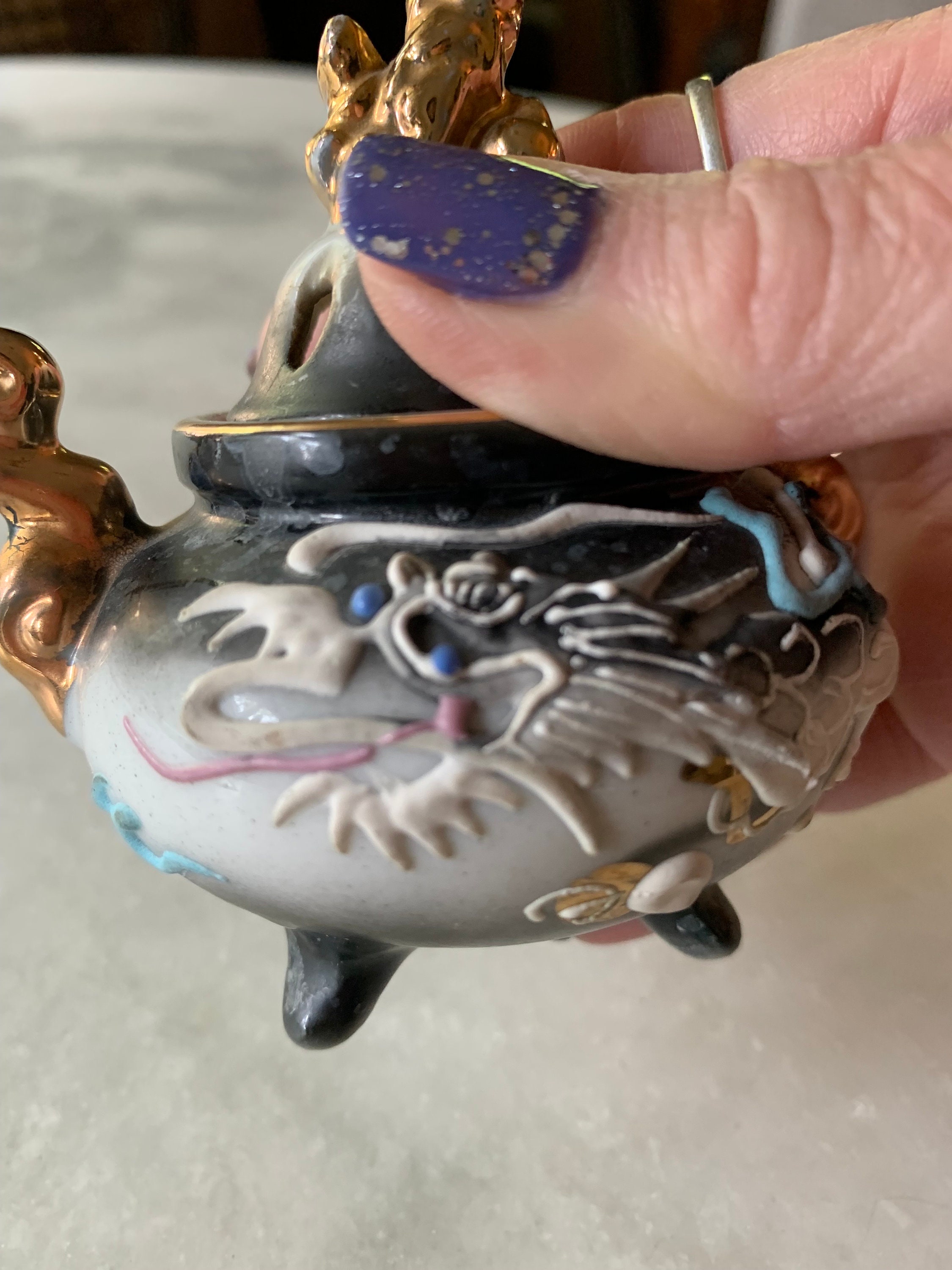 Vintage Asian Gold Fu Dog/dragon Incense Burner 1950s - Etsy