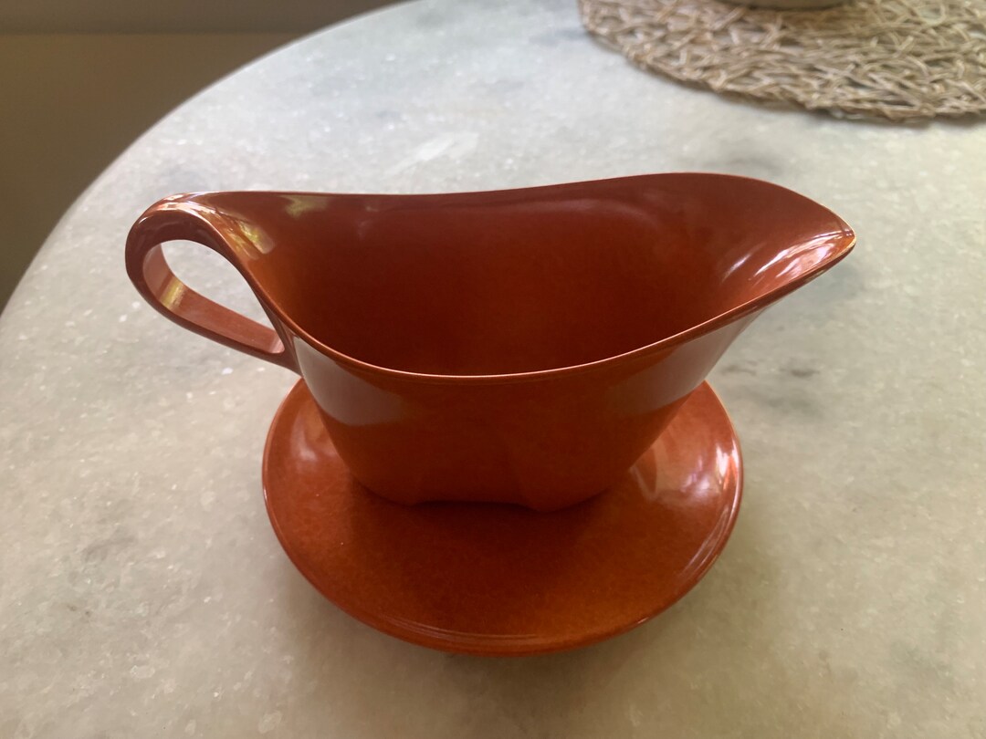 Colorflyte, Melmac, Orange, Gravy Boat and Plate, Pre-owned - Etsy