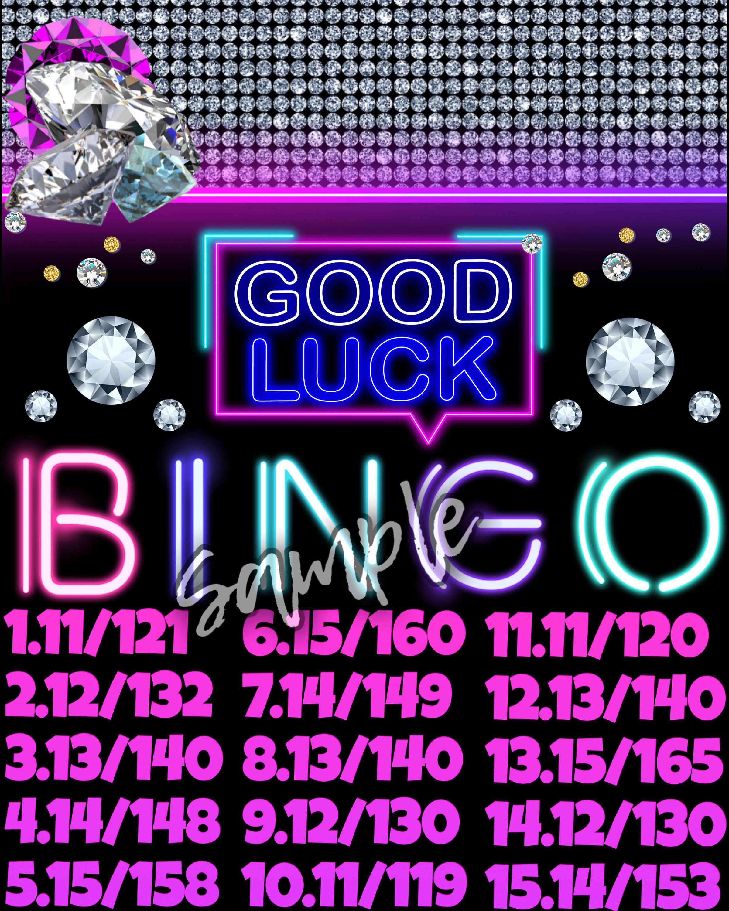 Pyp Neon Bingo Board - Etsy