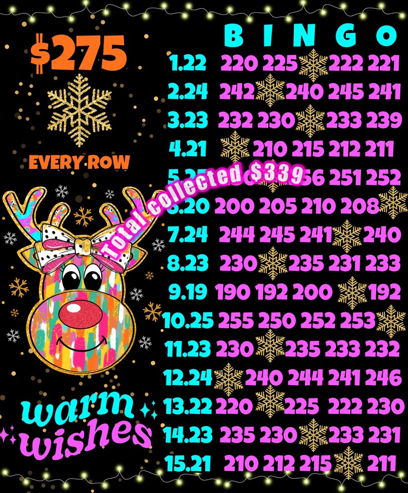 Paws 275 Every Row Pyp Bingo Board - Etsy