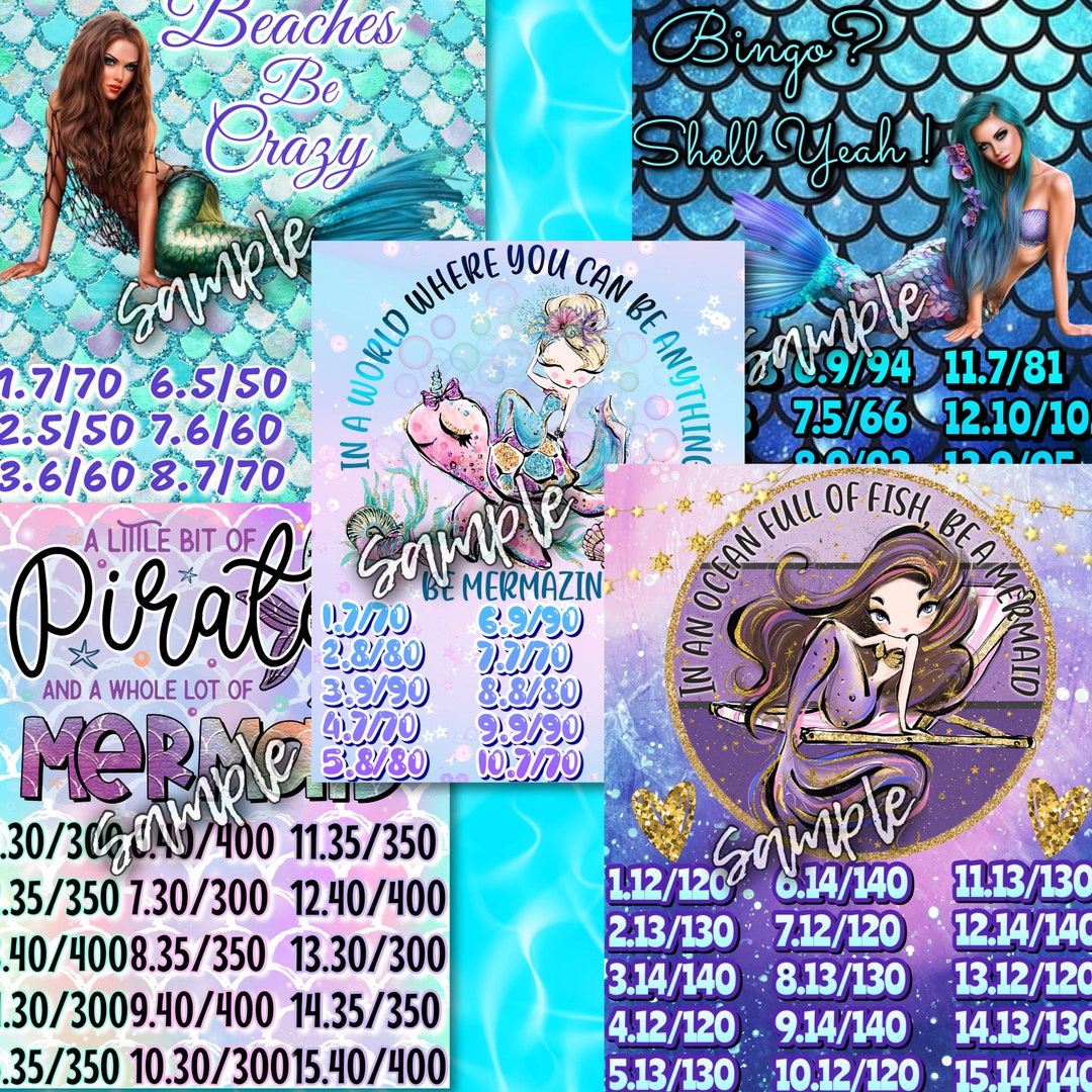 5 Board Bundle Mermaid Mixed Pyp - Etsy