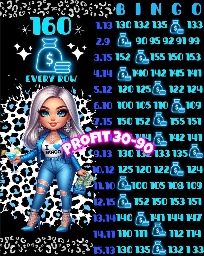 160 Every Row Love Bingo Pyp Bingo Board - Etsy