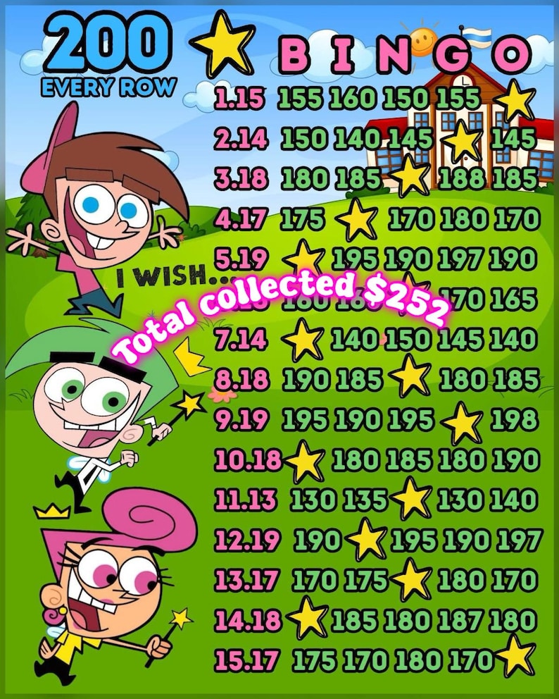 200 Every Row I Wish Bingo Board - Etsy