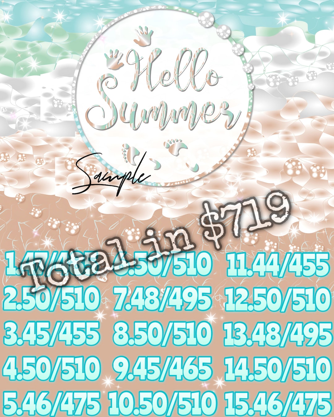 Hello Summer Mixed Pyp High Roller Bingo Board - Etsy