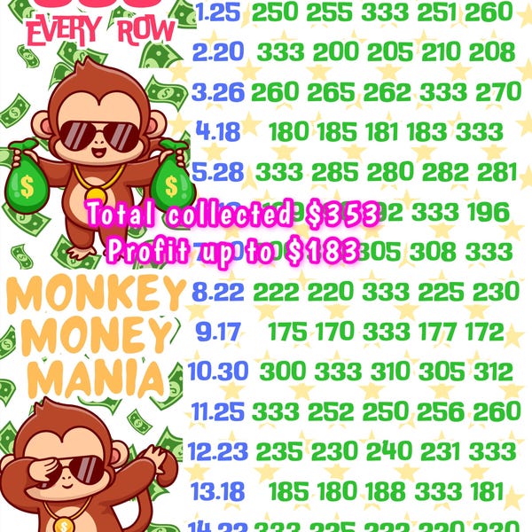 Monkey Bingo - Etsy