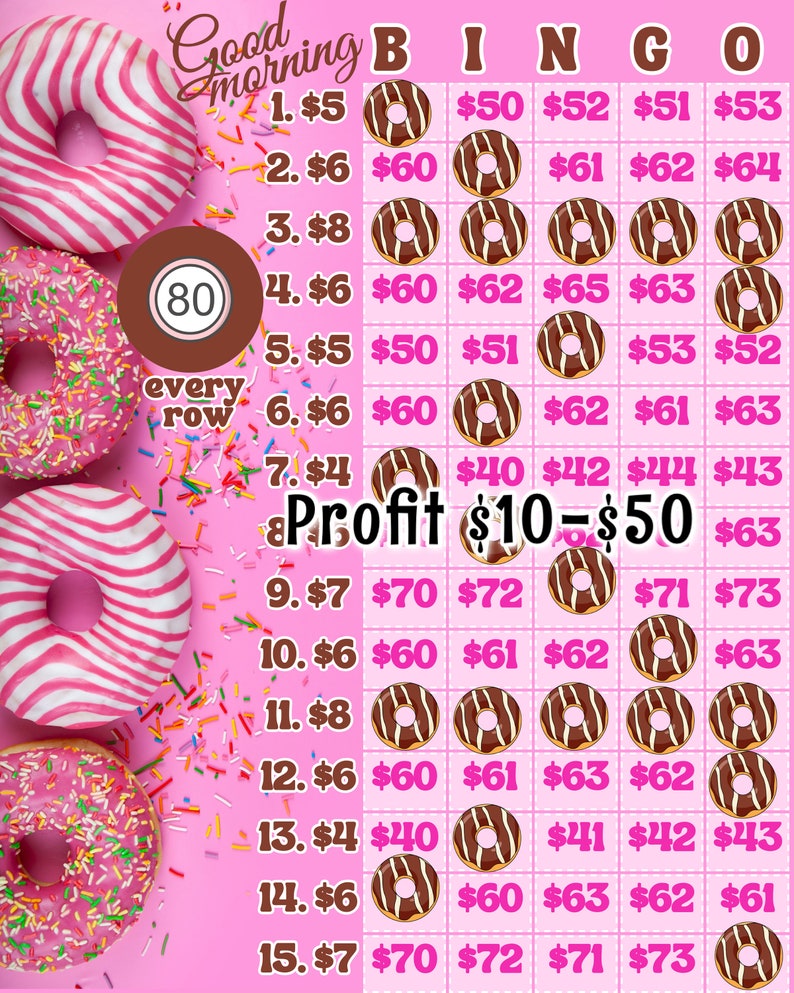 80 Every Row Good Morning Pyp Bingo Board - Etsy