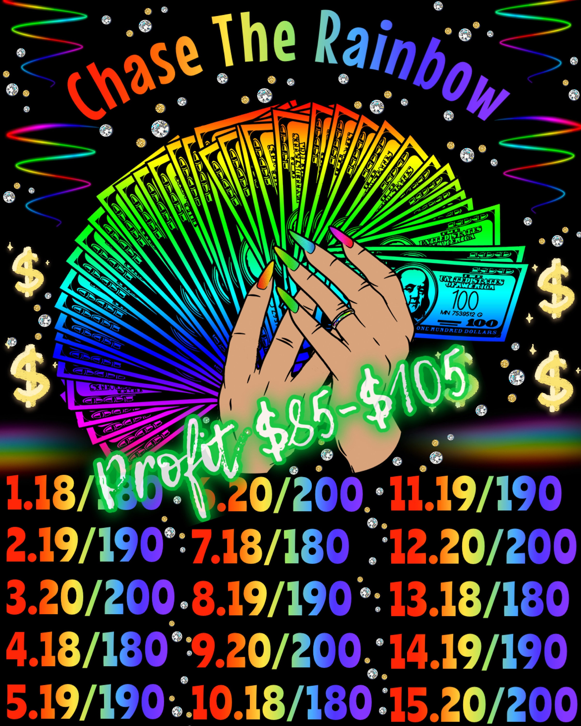 Chase the Rainbow Pyp Bingo Board - Etsy