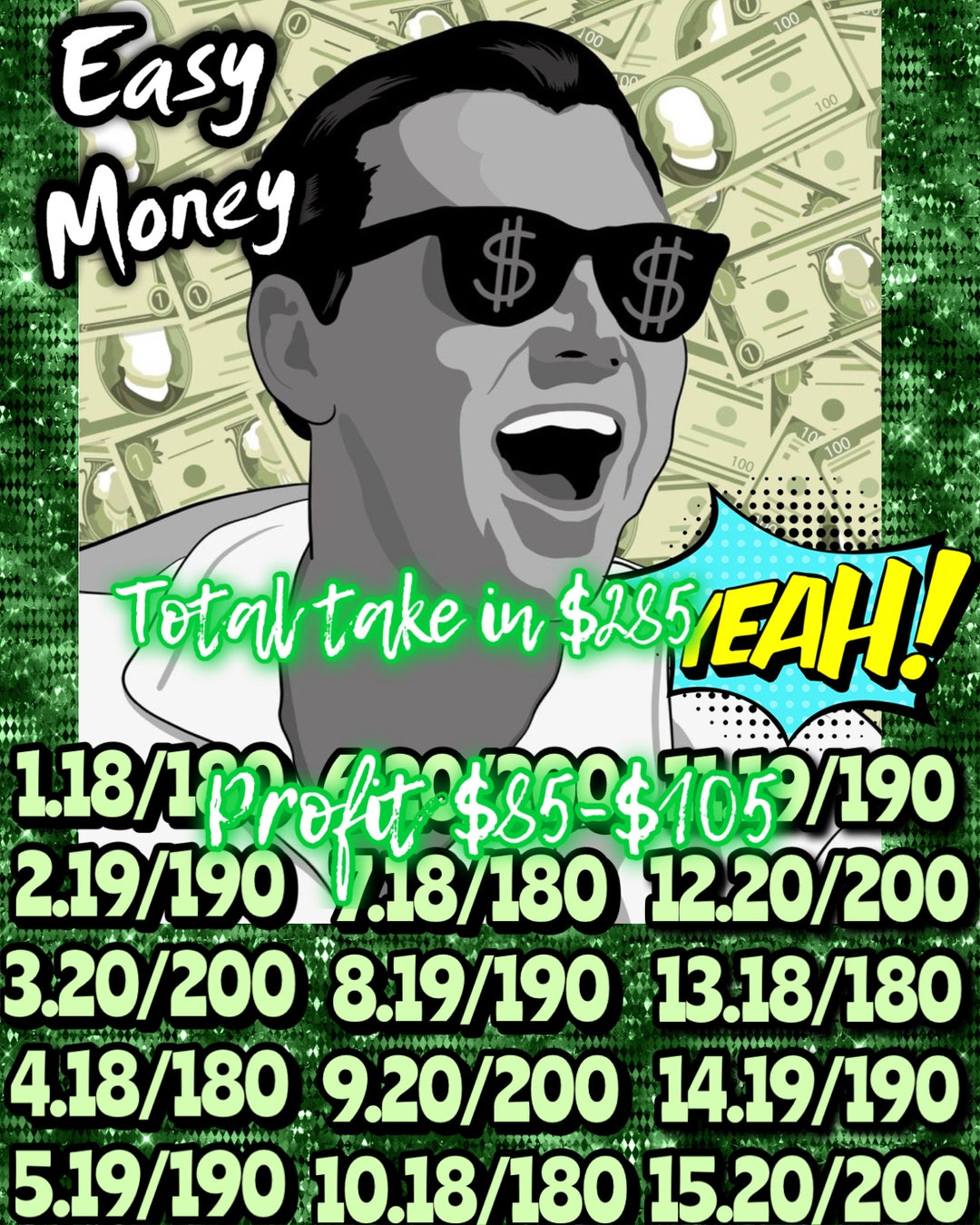 Pyp Easy Money Bingo Board - Etsy